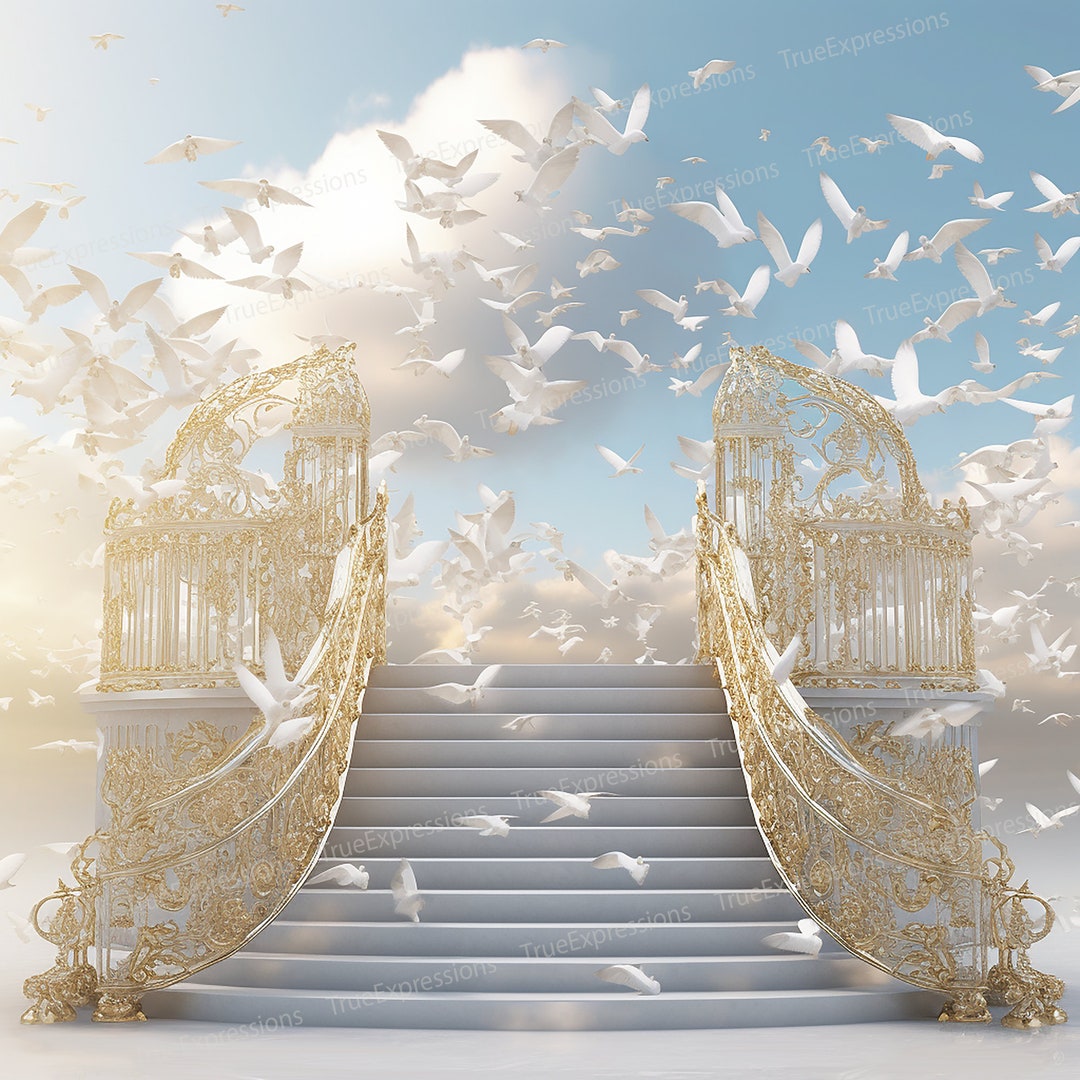 Memorial Flight V, AI Art, Christian, Faith, Funeral, Gates, Gold ...