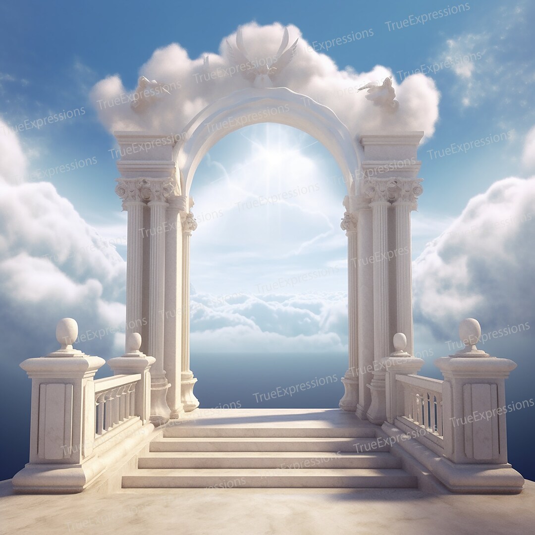 Majestic Heaven View AI Art: Funeral Arch PNG (digital Download) - Etsy