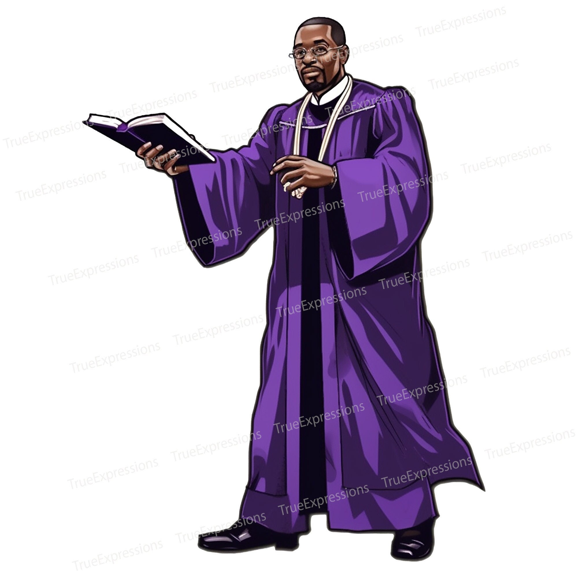 Preacher With Bible PNG: Christian AI Art (digital Download) - Etsy