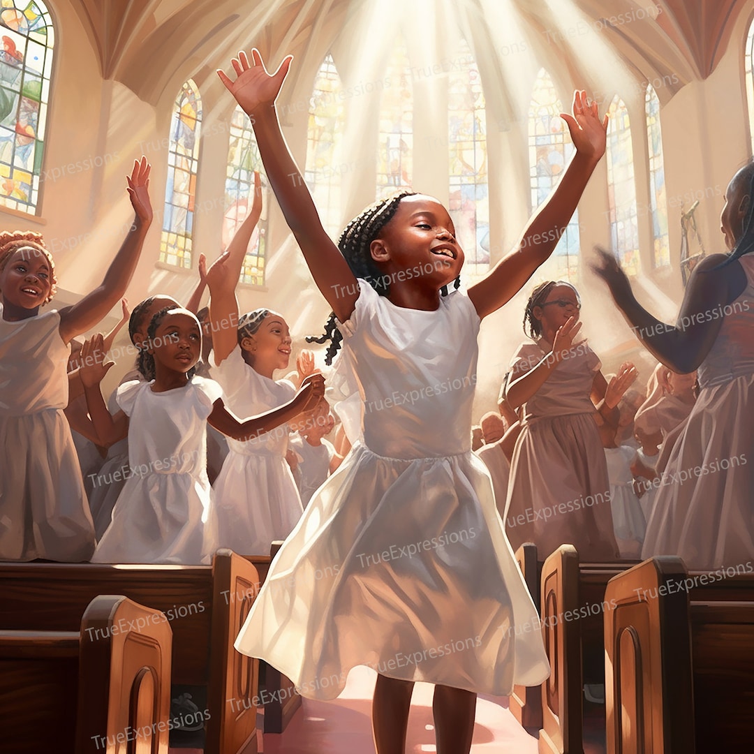 Give God the Glory PNG: Christian Praise Dance Art (digital Download ...