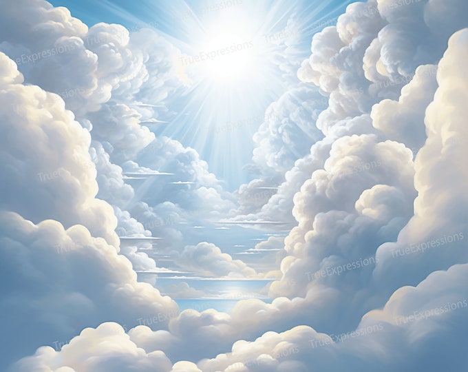 MRR PLR Heavens's Golden Gate Doves Background Pink Clouds Design ...