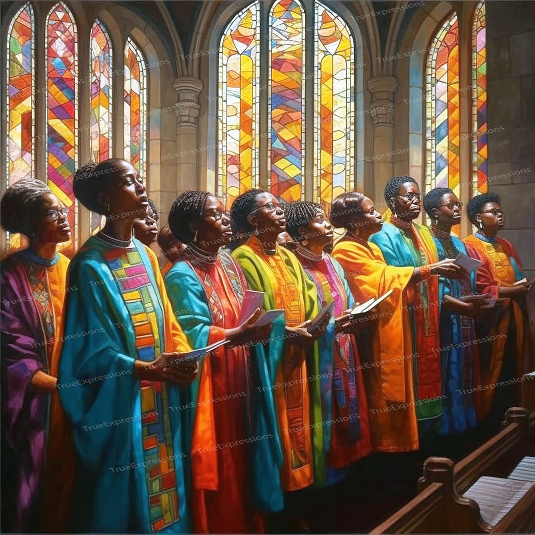 Church Choir Art: Praising Our Savior, Christian PNG (digital Download ...