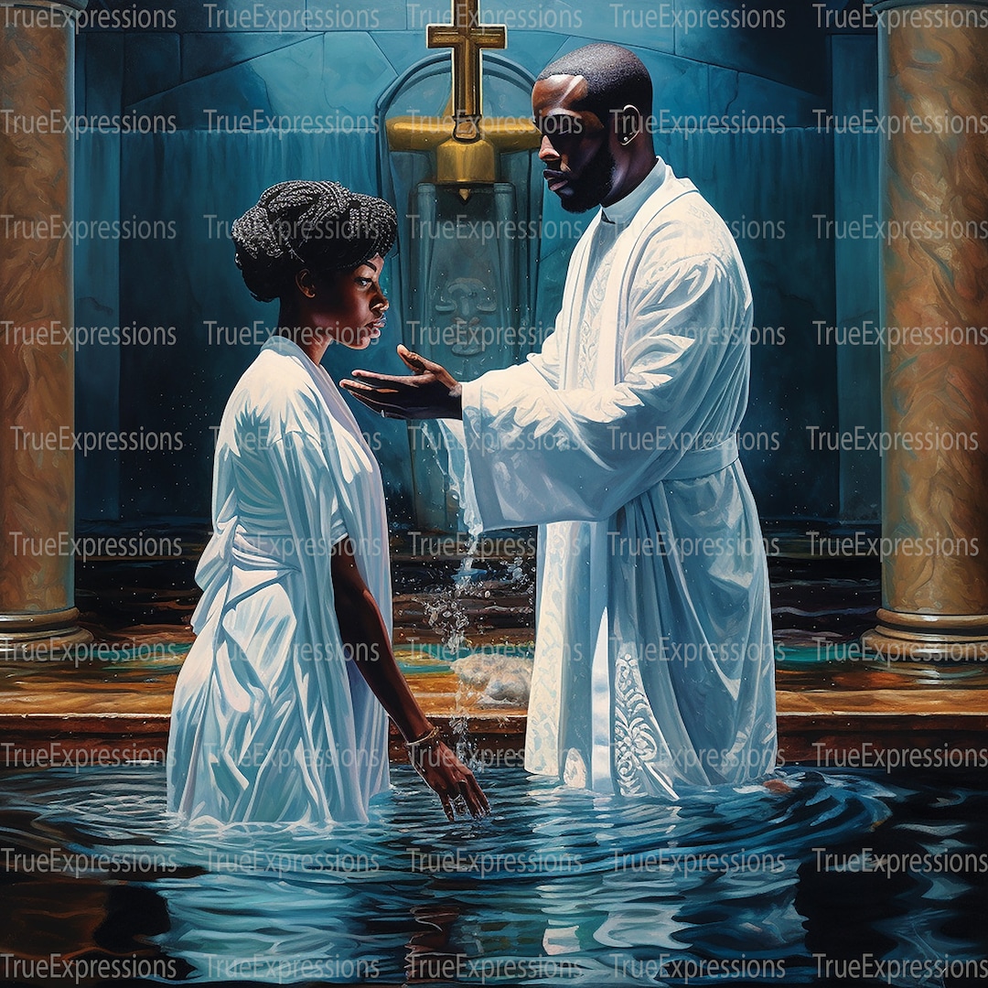 Water Baptism AI Art: Christian PNG Download - Etsy