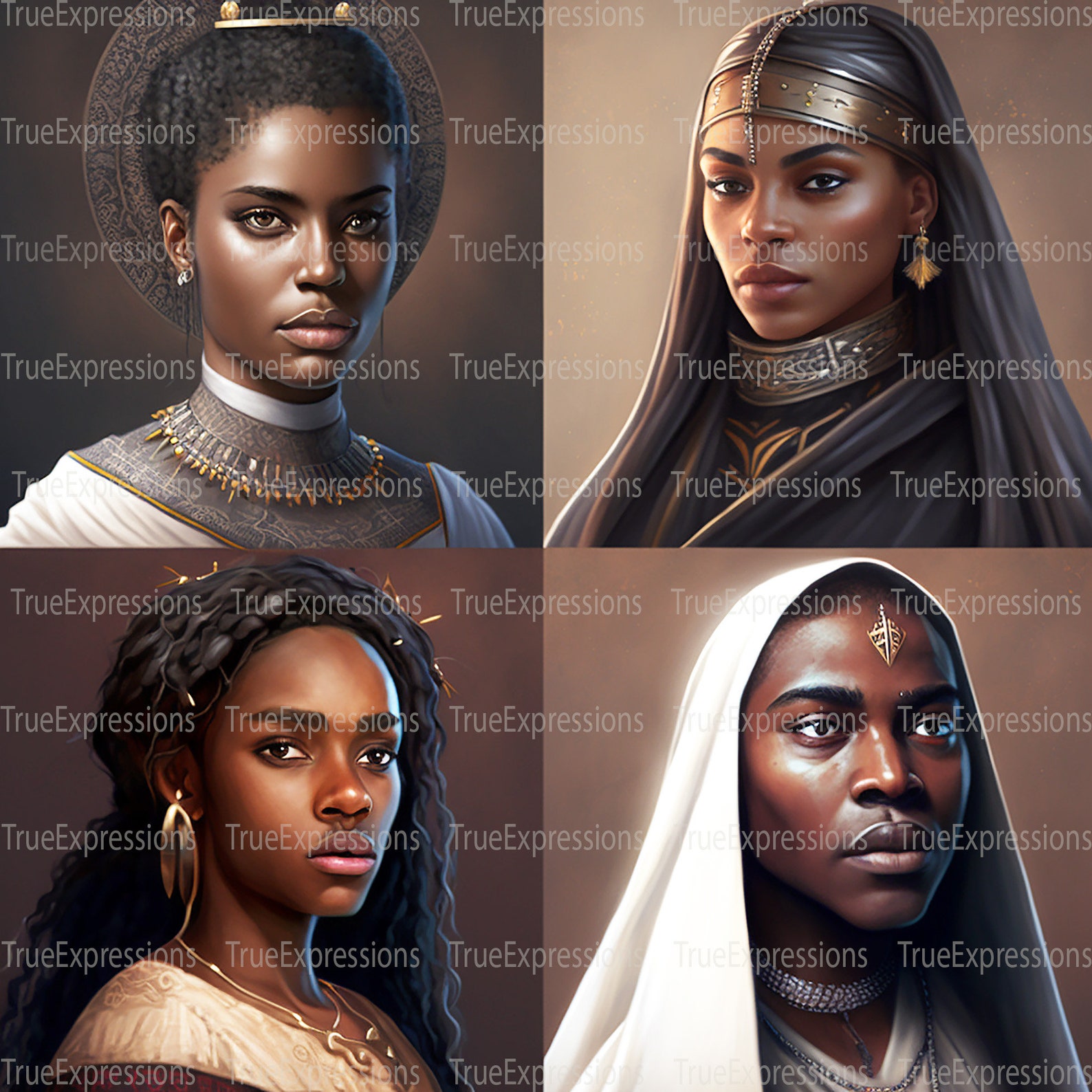 Biblical Characters AI Art Christian Faith Black Bible - Etsy