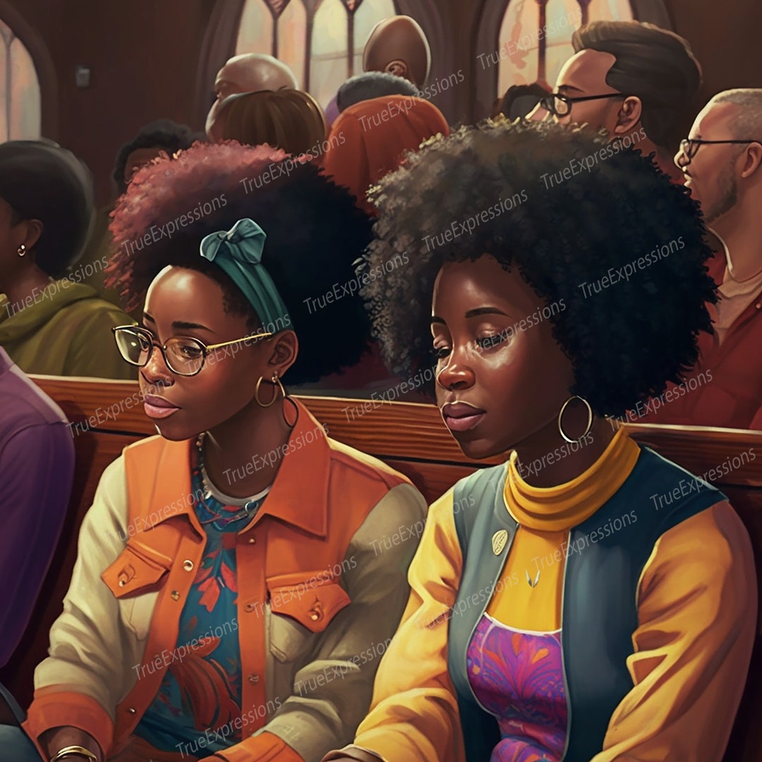 Church Girls Printable AI, Christian, Faith, Church, Digital ...