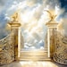 Heavenly Gold Stairs AI Art: Christian Memorial PNG (digital Download ...