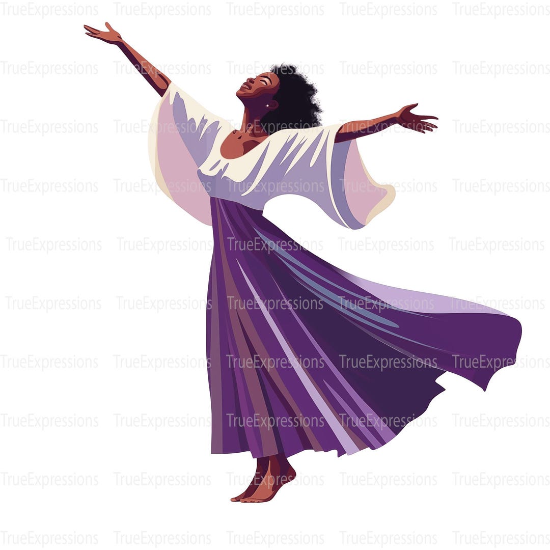 Praise Dancer PNG: Christian Church Art Transparent (digital Download ...