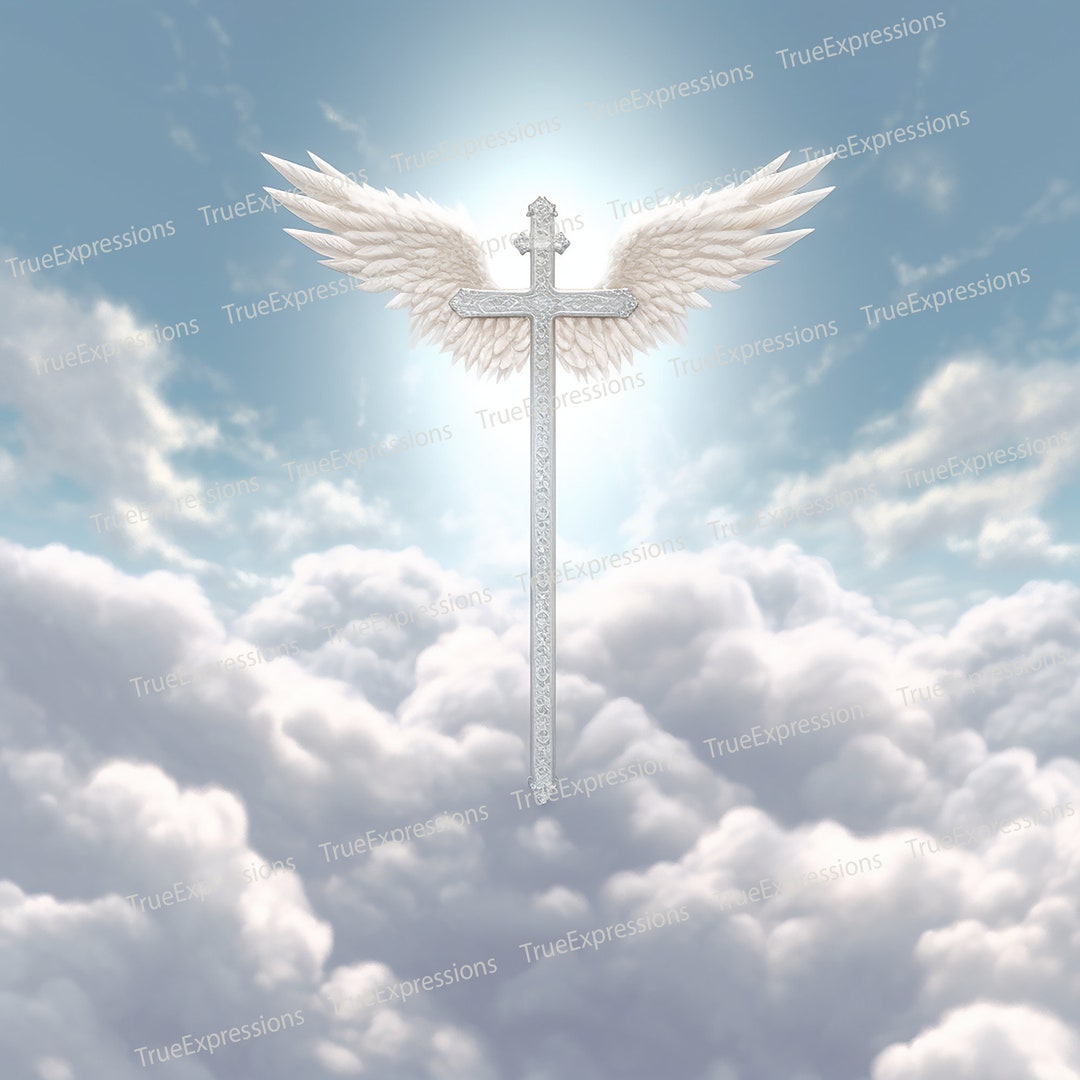 Sword of the Spirit AI Art: Christian Wings, Clouds (PNG Download) - Etsy