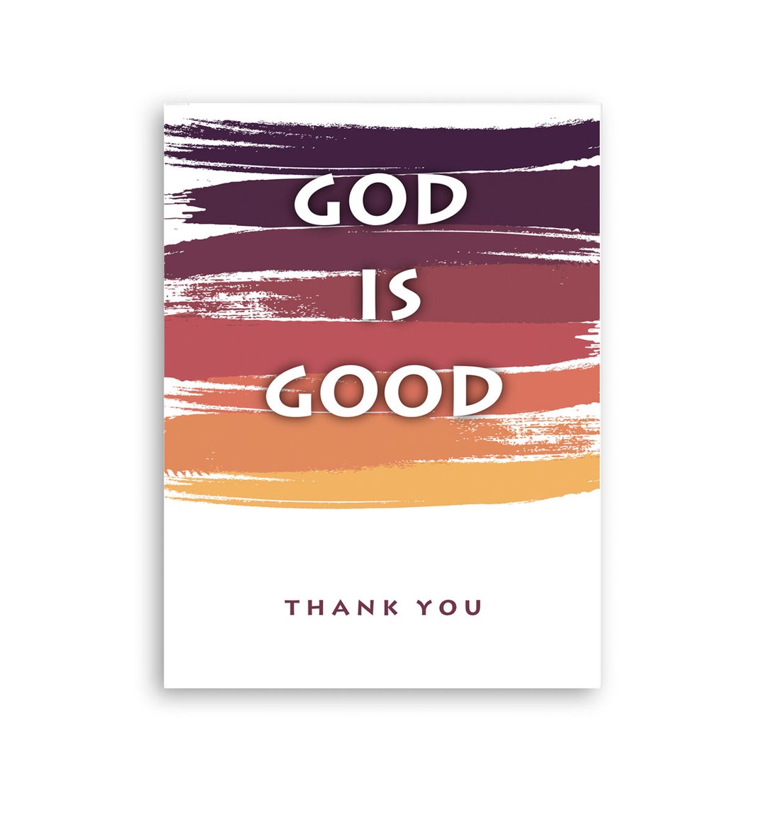 Printable Christian, God is Good, Digital Downloadable Thank You Card ...