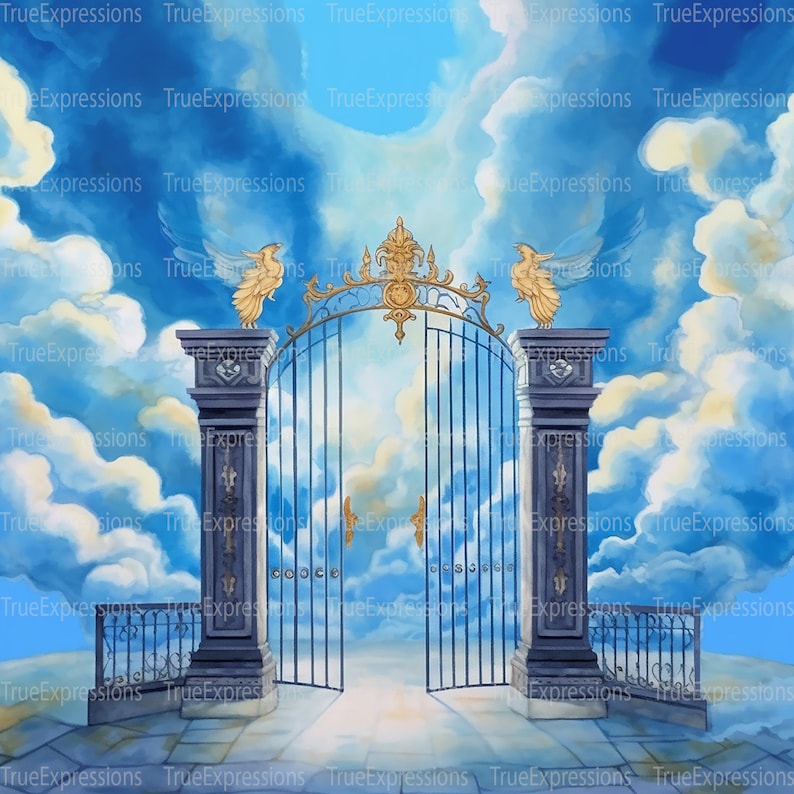 Heaven's Gate AI Art: Christian Memorial PNG (digital Download) - Etsy
