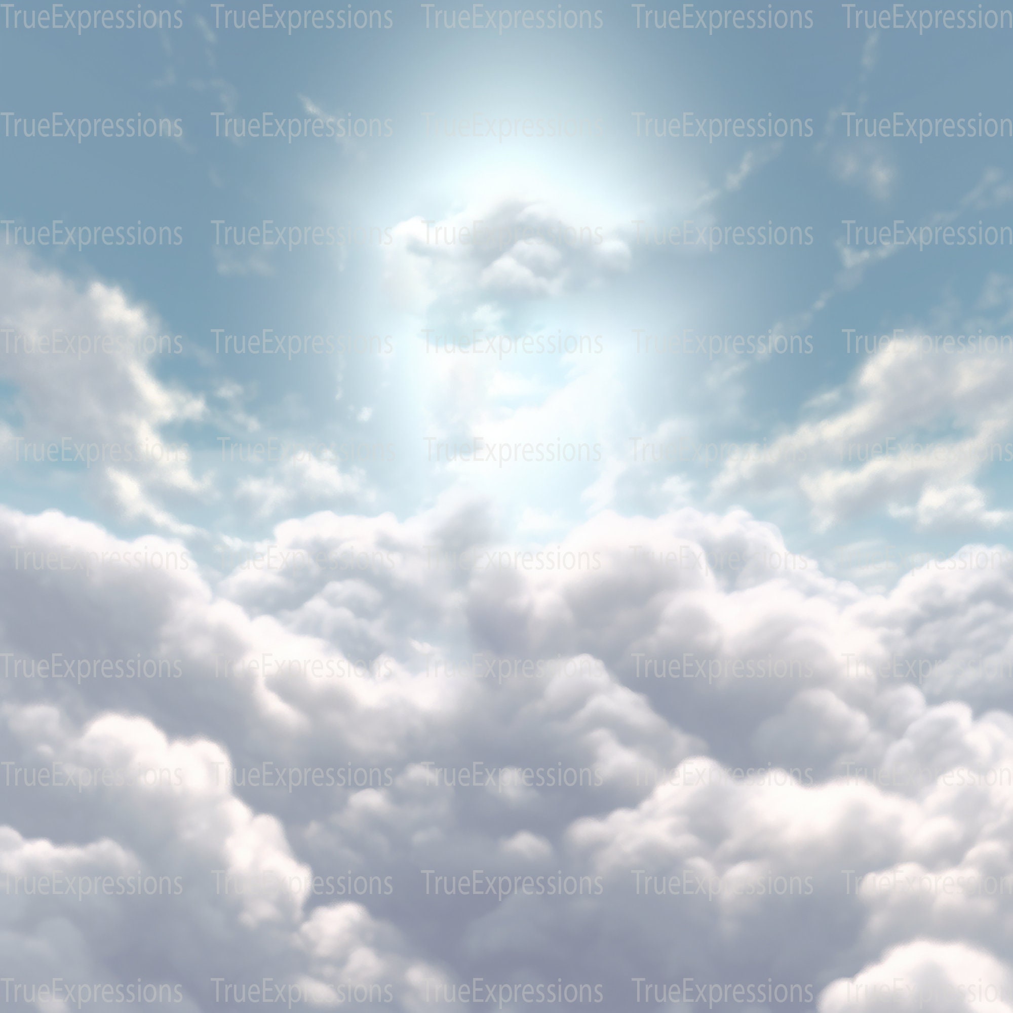 White Clouds AI Art Christian Funeral Clouds White Blue - Etsy