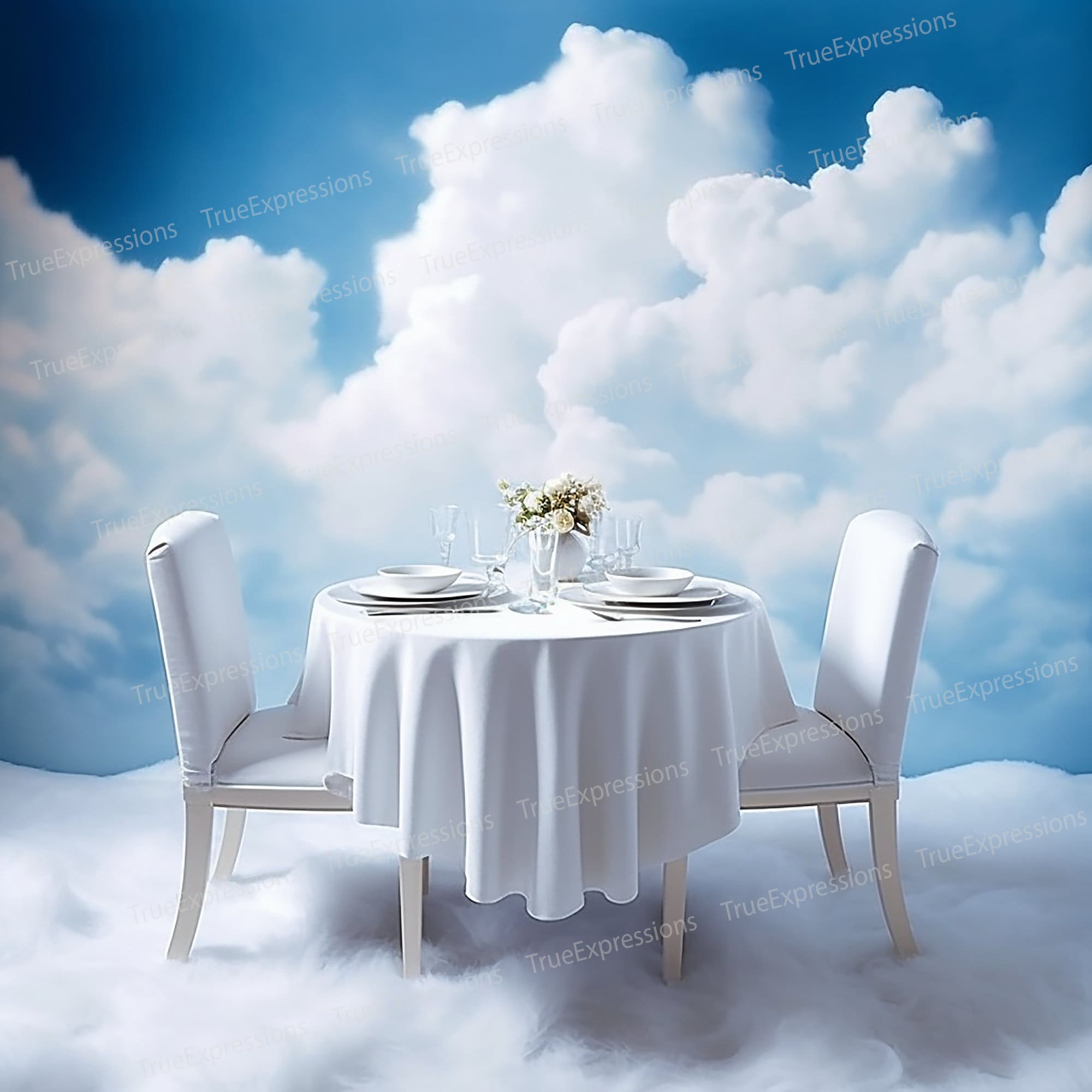 Dining With the Divine AI Art: Heaven Table Setting (PNG Download) - Etsy