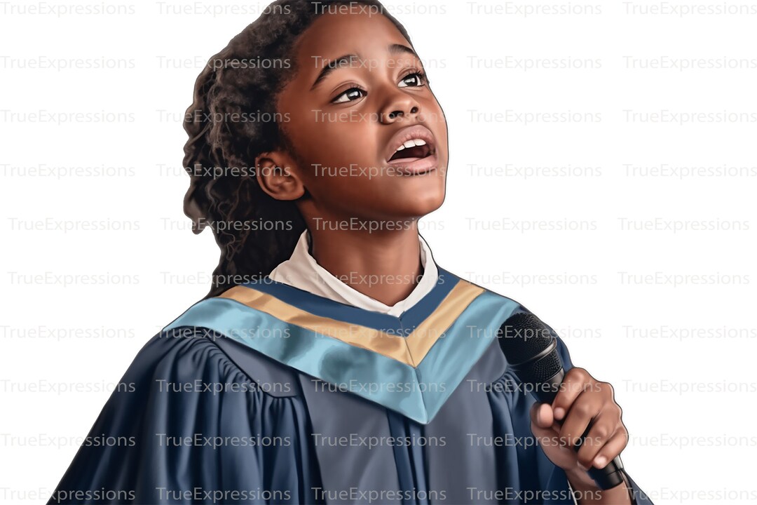 A Song of Praise IV, Young Woman Singing Printable AI, Christian, Faith ...