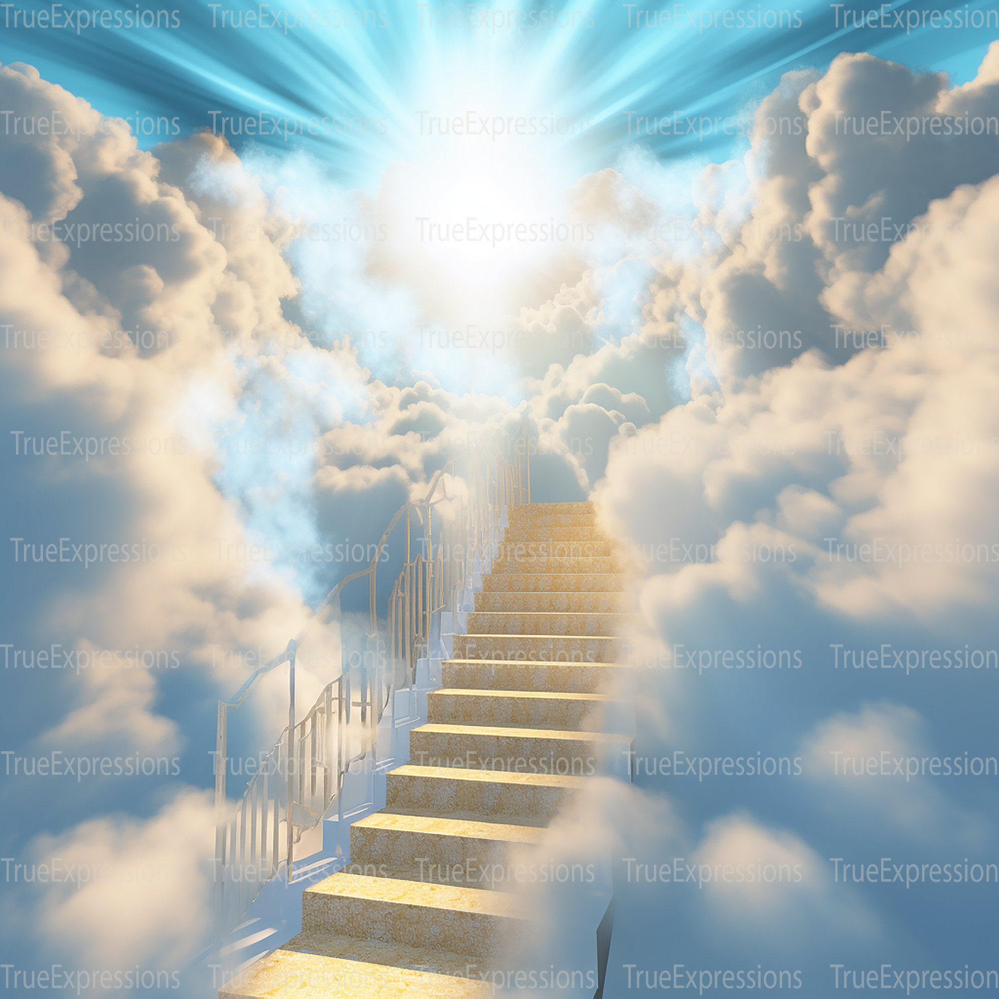 Stairway to Heaven II AI Art Christian Funeral Gates - Etsy