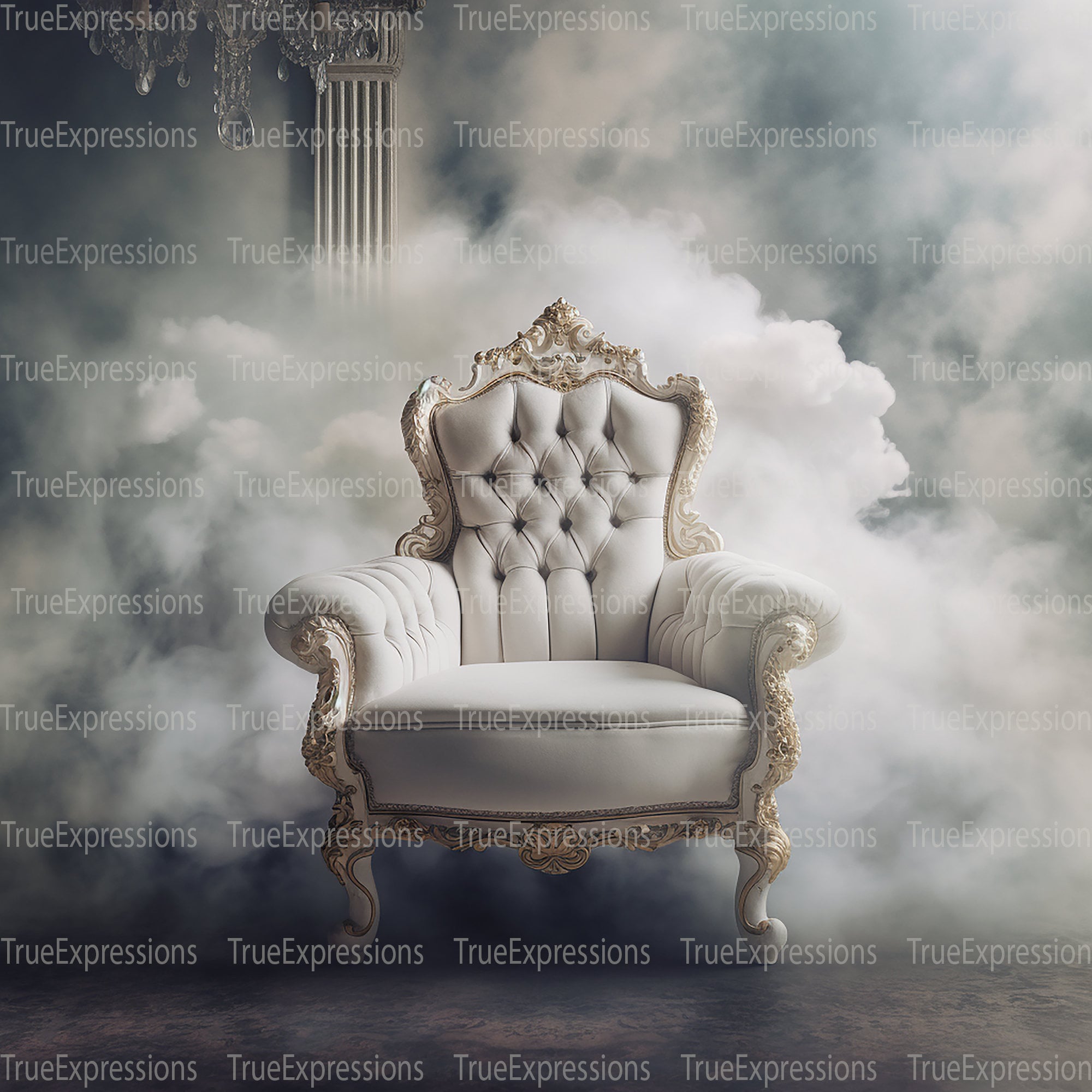 Royal Seat II AI Art Christian Faith Funeral Chair Gold - Etsy