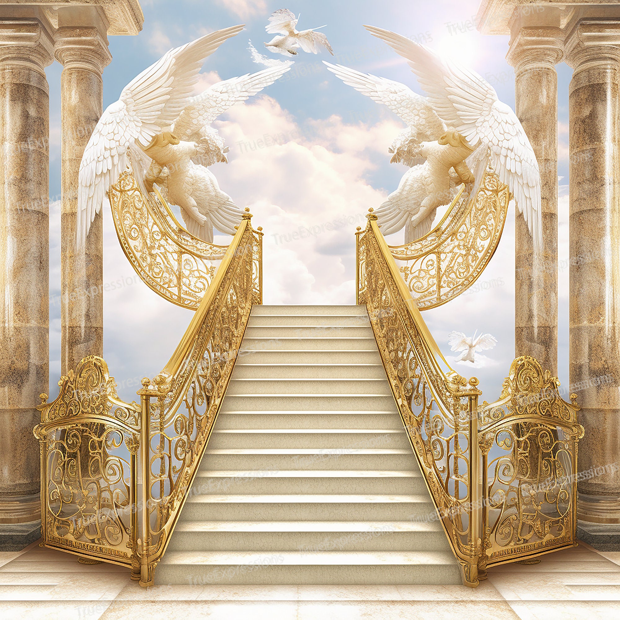 Royal Gold Entrance AI Art Christian Faith Funeral Gates - Etsy