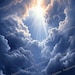 Blue Heaven Clouds AI Art Background (PNG Digital Download) - Etsy