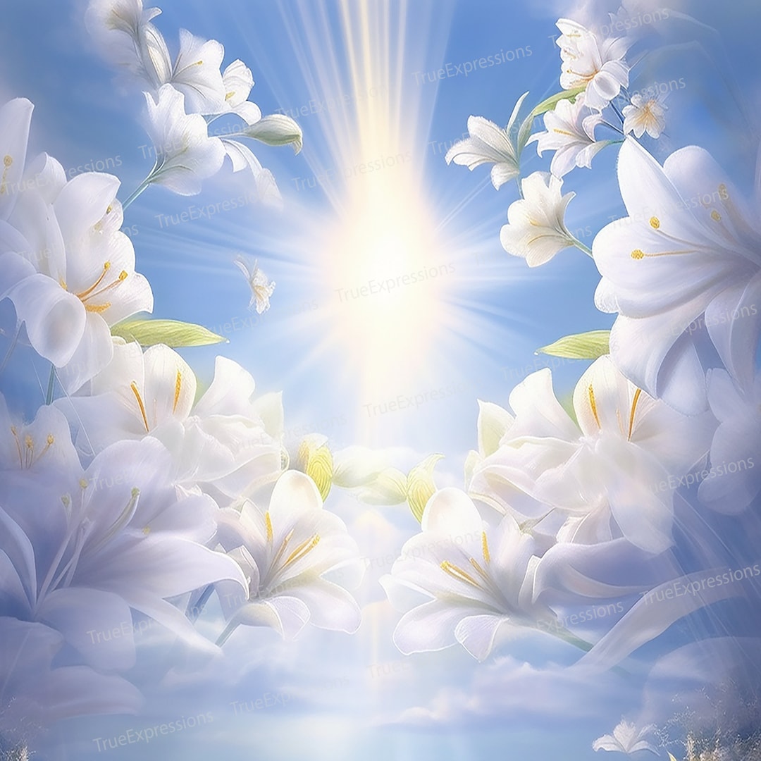 AI Art Lily Flower PNG: Christian Funeral Digital Download - Etsy