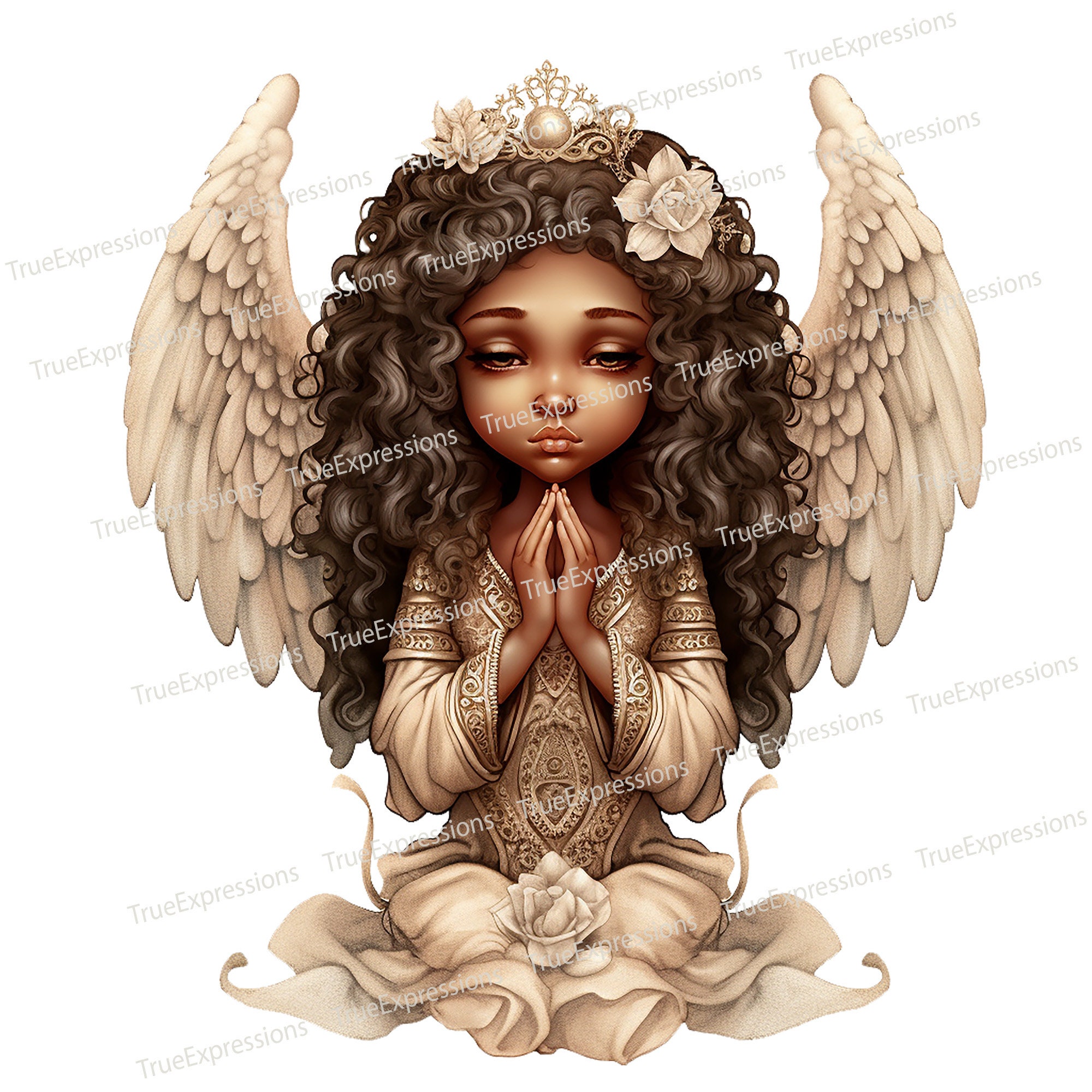 Praying Angel VII Christian Faith Female Angel Black - Etsy