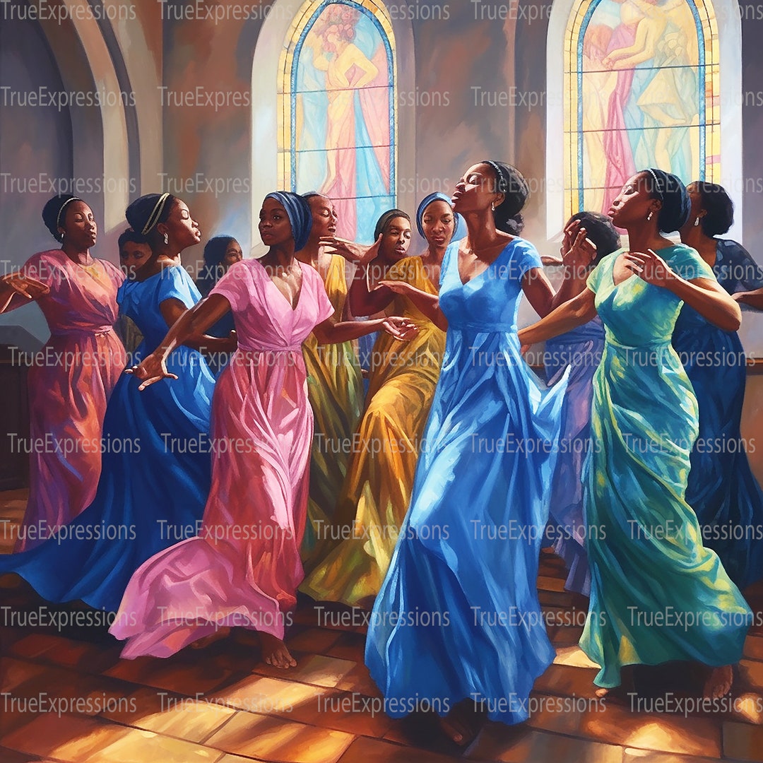 Praise Dancers Art Print: Christian Church PNG (digital Download) - Etsy