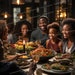 Black Family Thanksgiving Dinner AI Art Print (digital Download) - Etsy