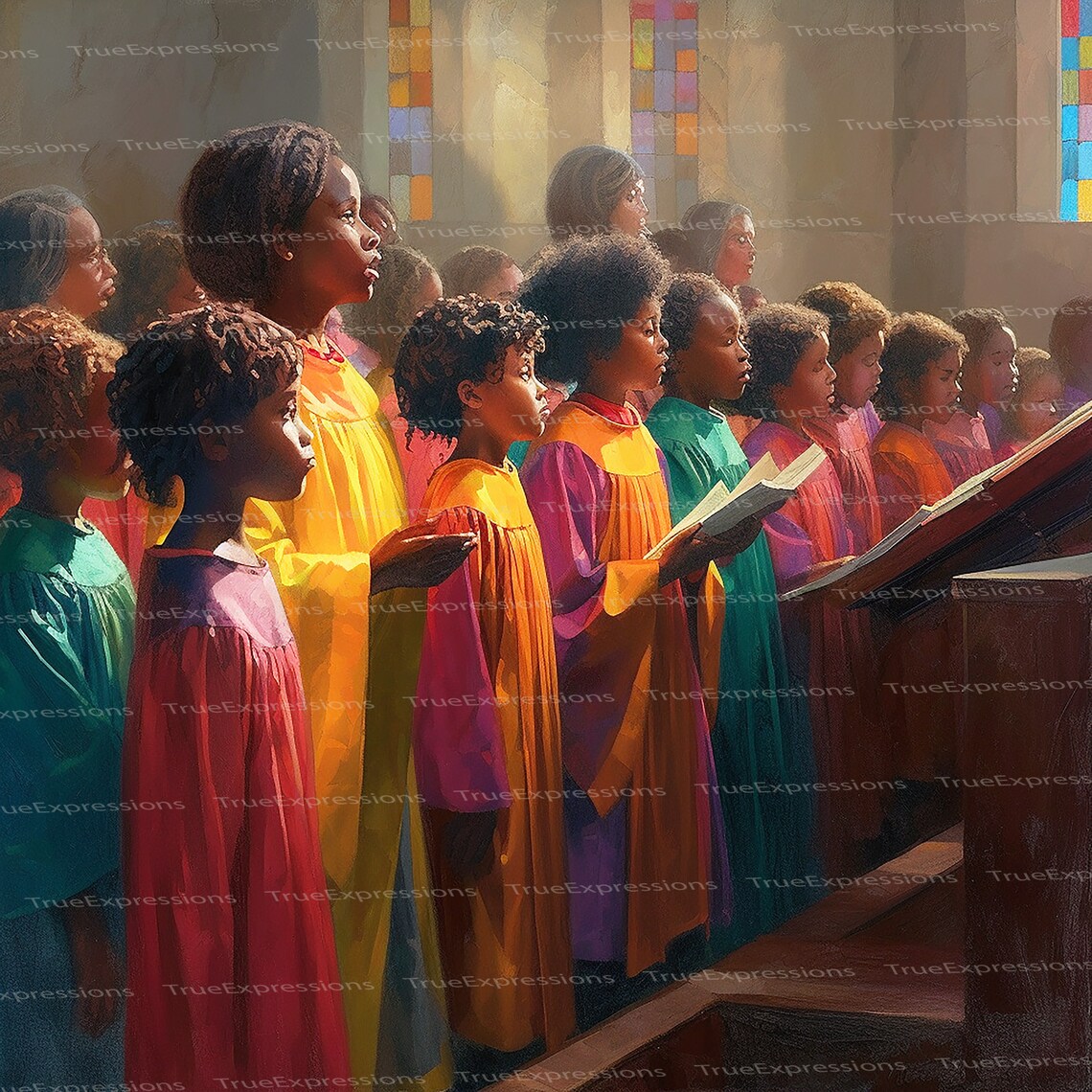 Children's Praise Printable AI Christian Faith Church - Etsy