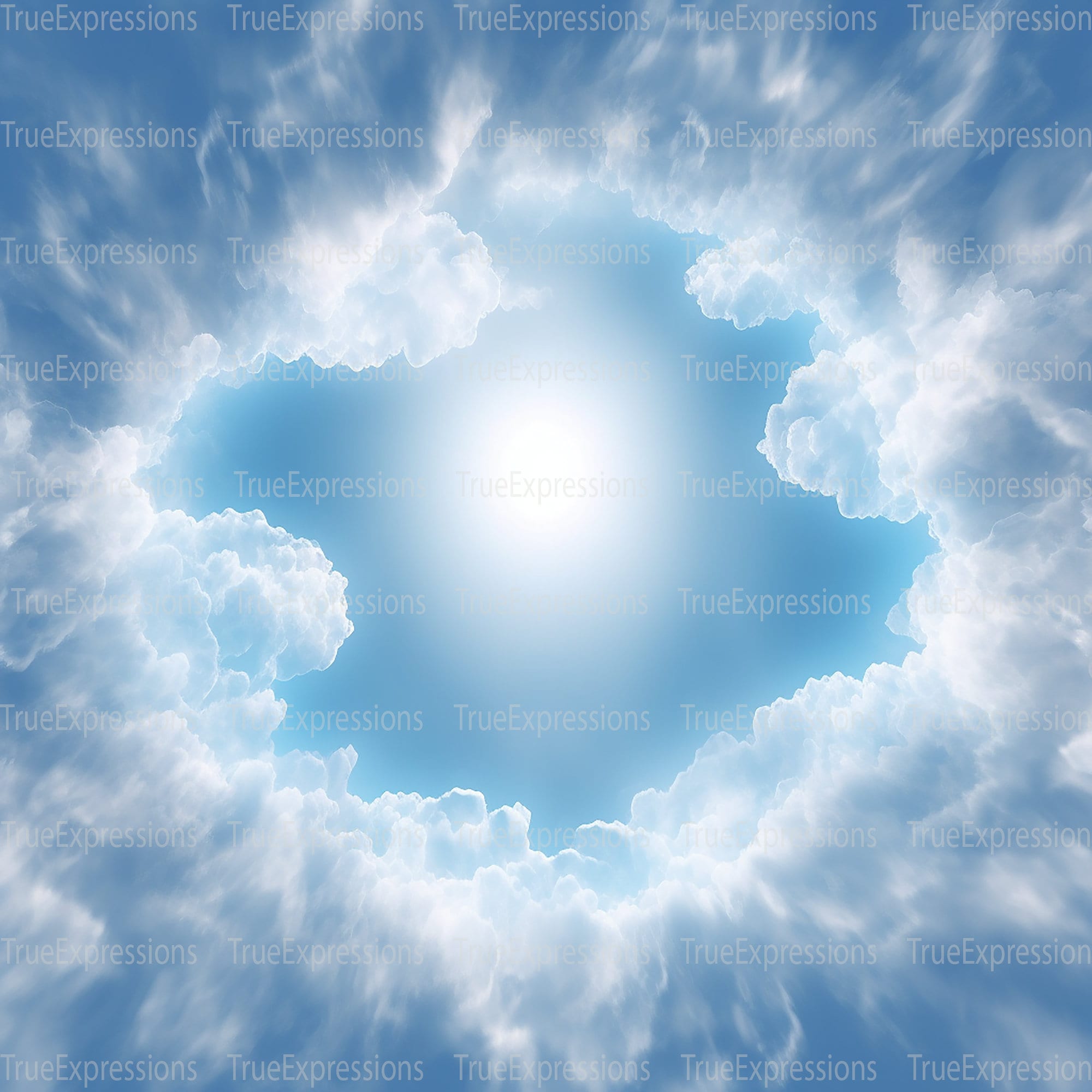 Memorial Clouds AI Art Christian Funeral Gates Blue - Etsy
