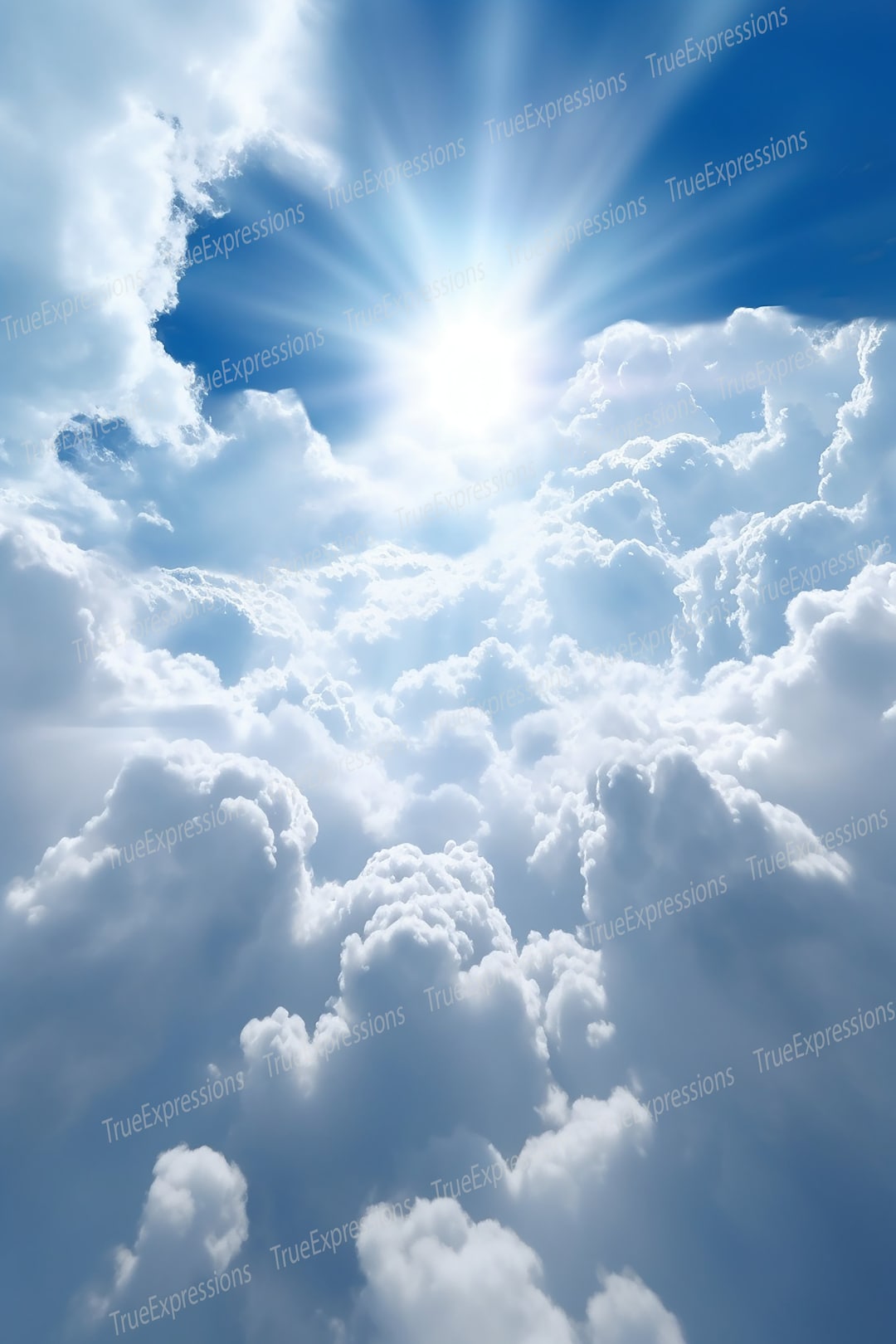 Memorial Clouds IX, AI Art, Christian, Funeral, White, Clouds Heaven ...