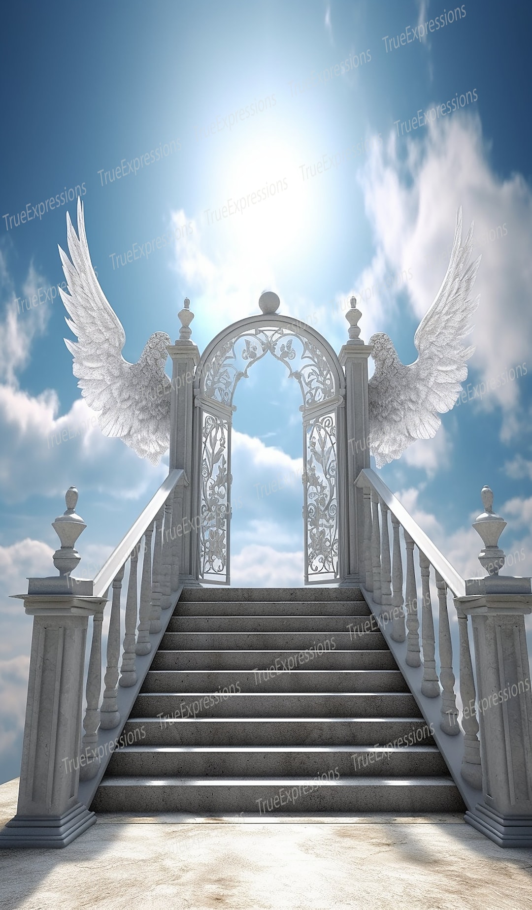 Angel Wing Entrance Art: Christian Memorial PNG Download - Etsy