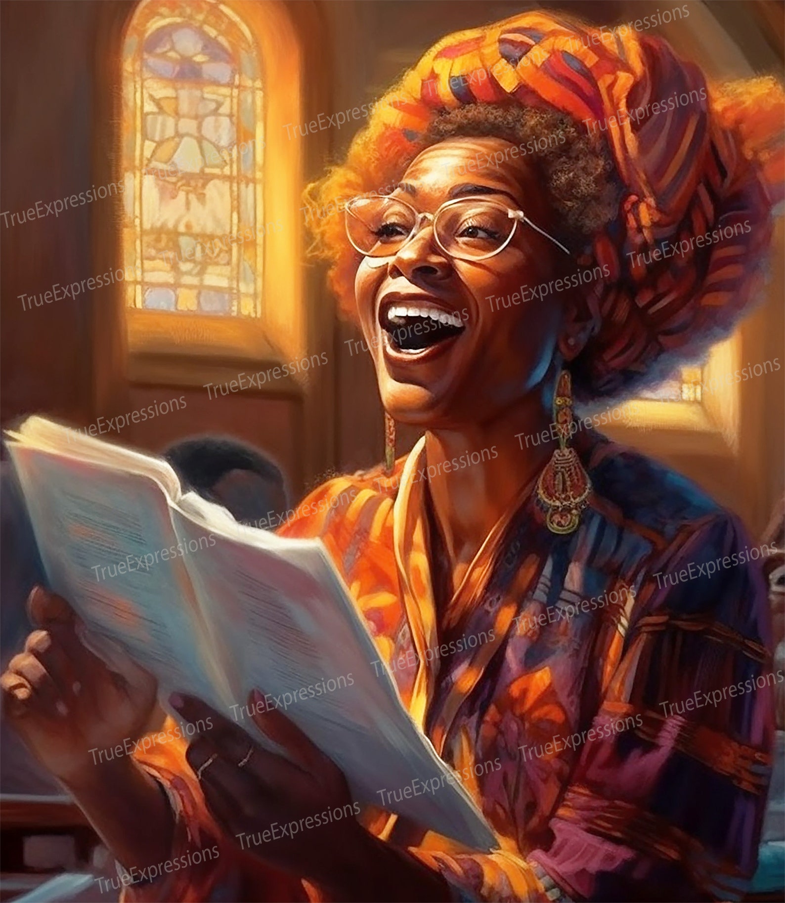 Christian Praise Art: Church Singer PNG (digital Download) - Etsy