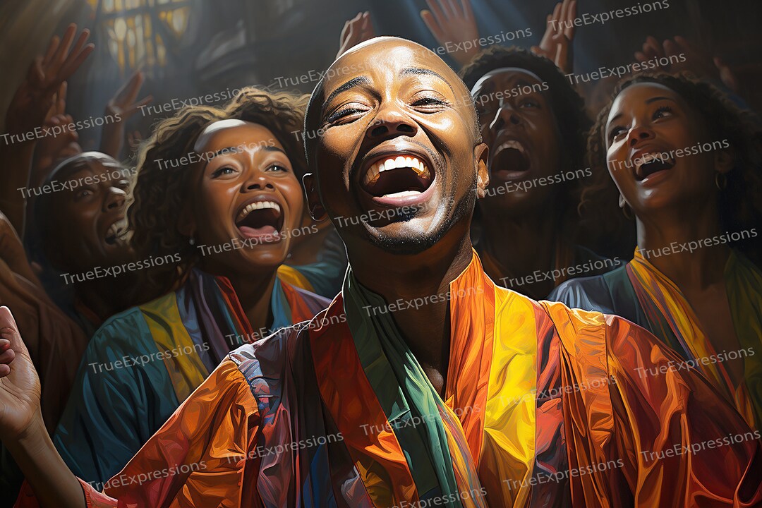 Colorful Praise, Printable AI, Christian, Faith, Church, Digital ...