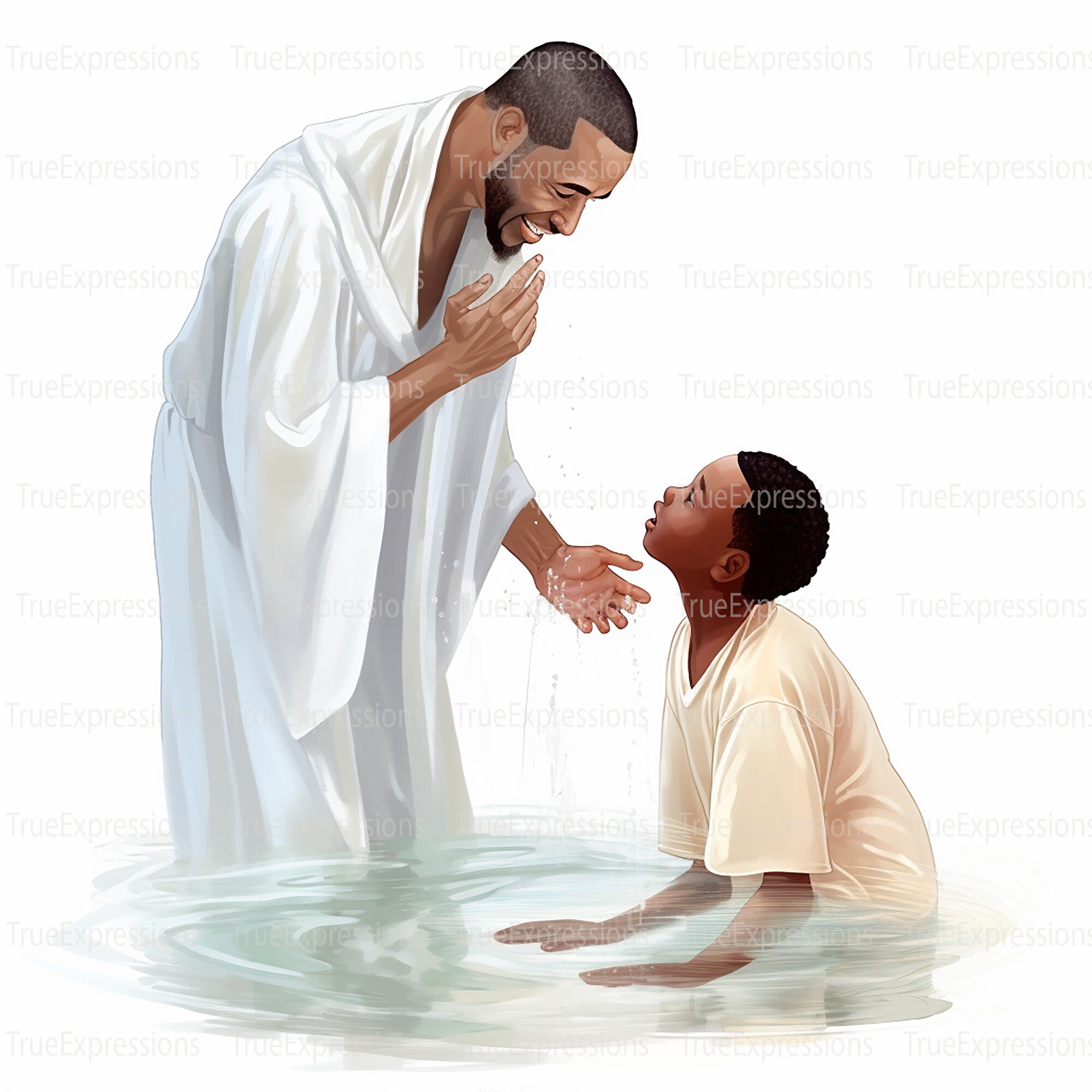 In the Name, AI, Christian, Faith, Children, Boy Baptized, Preacher ...