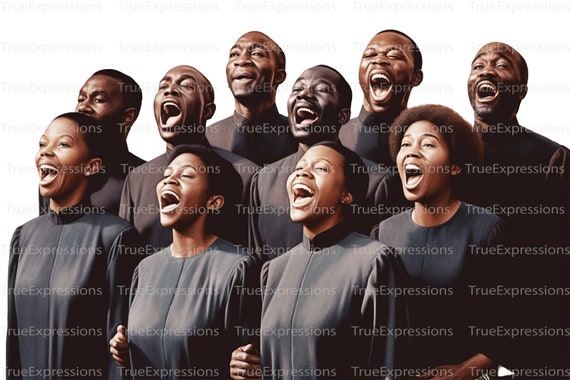Black Choir Singing Clipart
