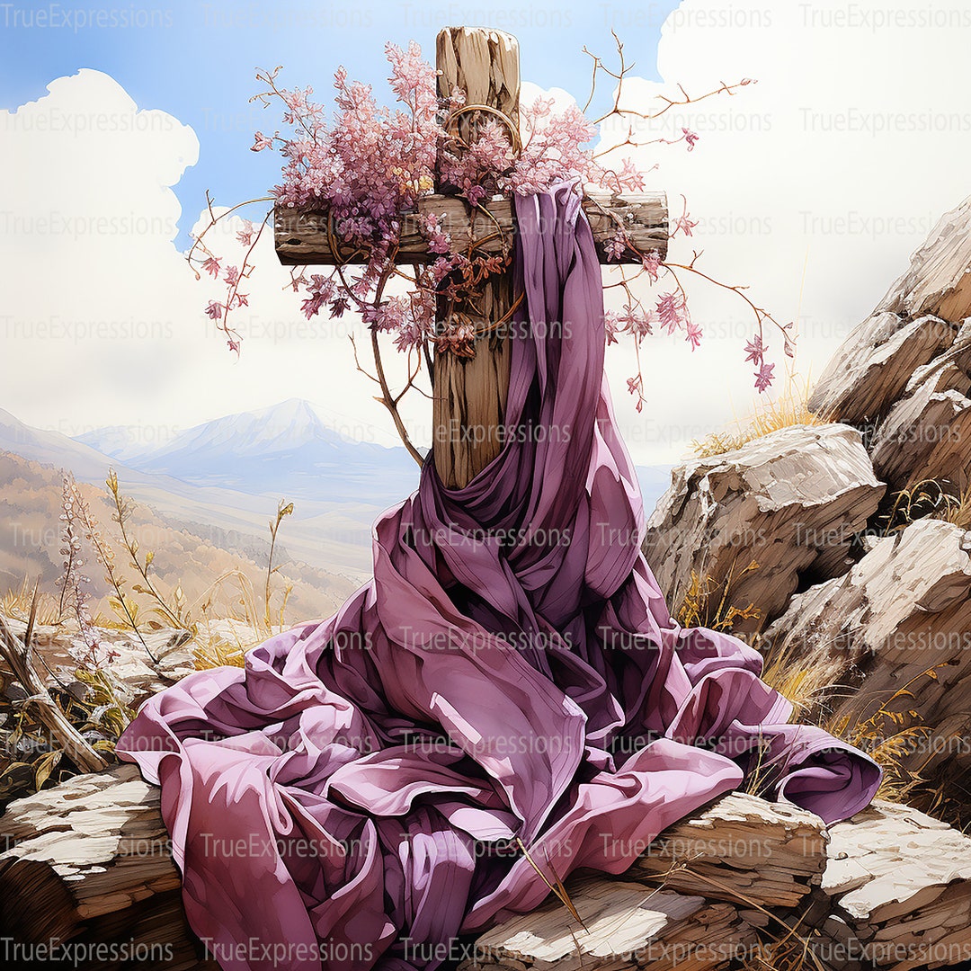 Cross and Purple Robe, Palm Sunday, Christian, Faith, Jesus, Cross ...