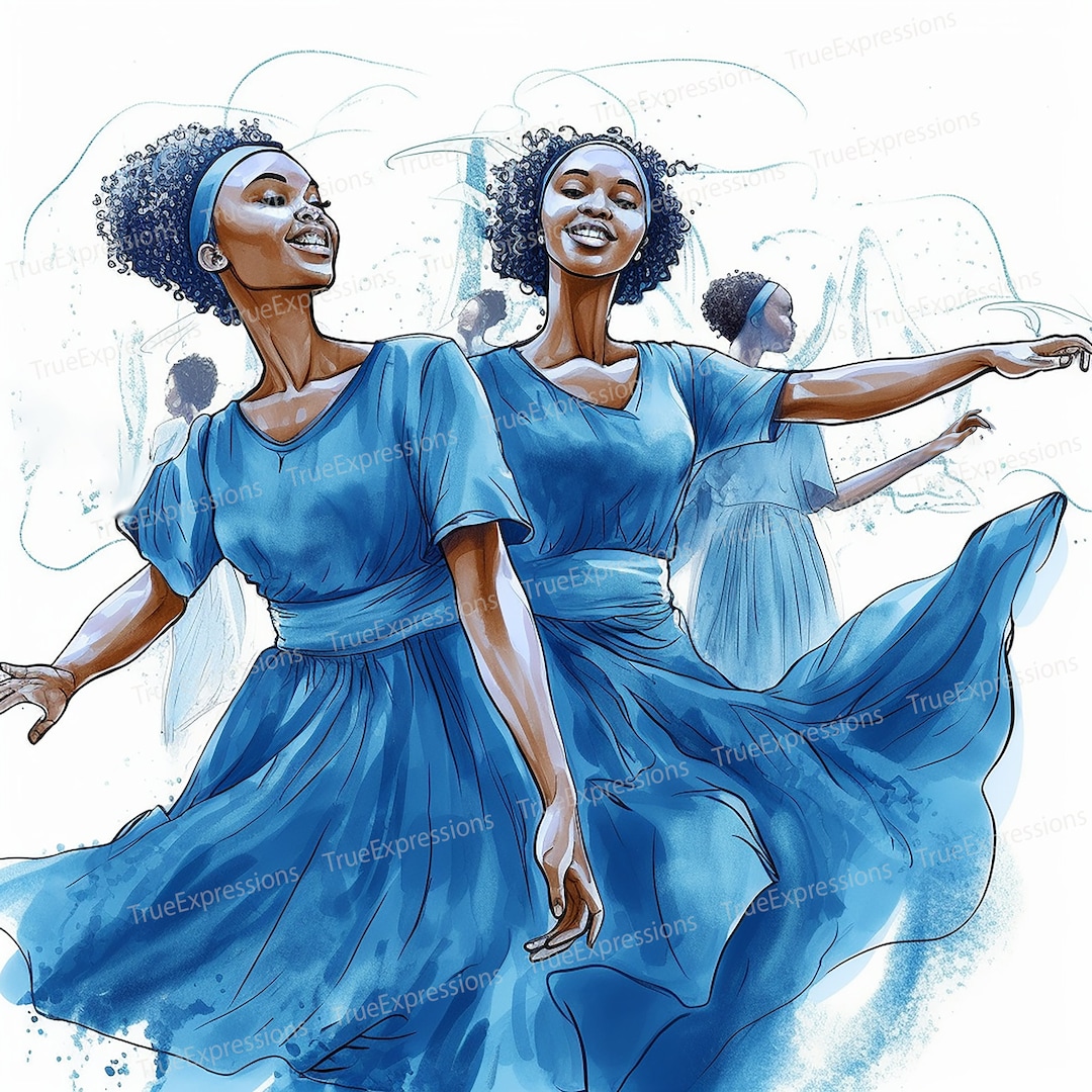 Happy Praise III, Printable AI, Christian, Faith, Church, Blue, Digital ...