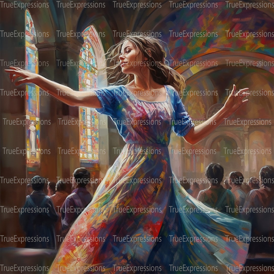 Praise Dance AI Art: Christian Church PNG (digital Download) - Etsy UK