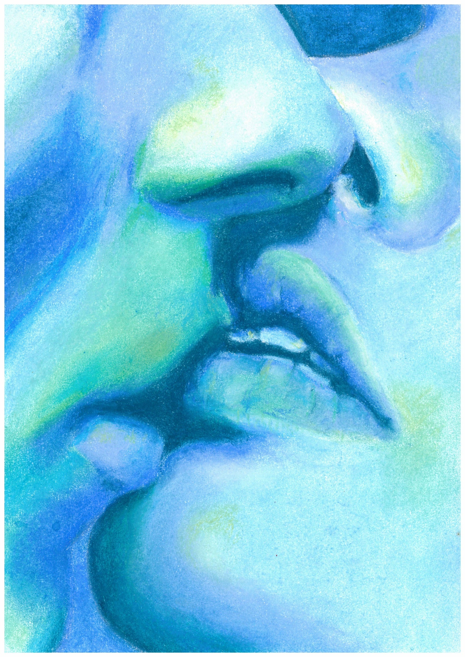 Kiss Abstract Art, Art Print, Wall Art, Portrait, Lovers - Etsy UK