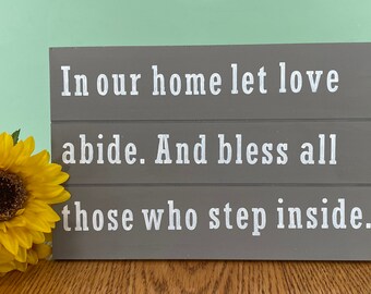 Let Love Abide Sign | Etsy