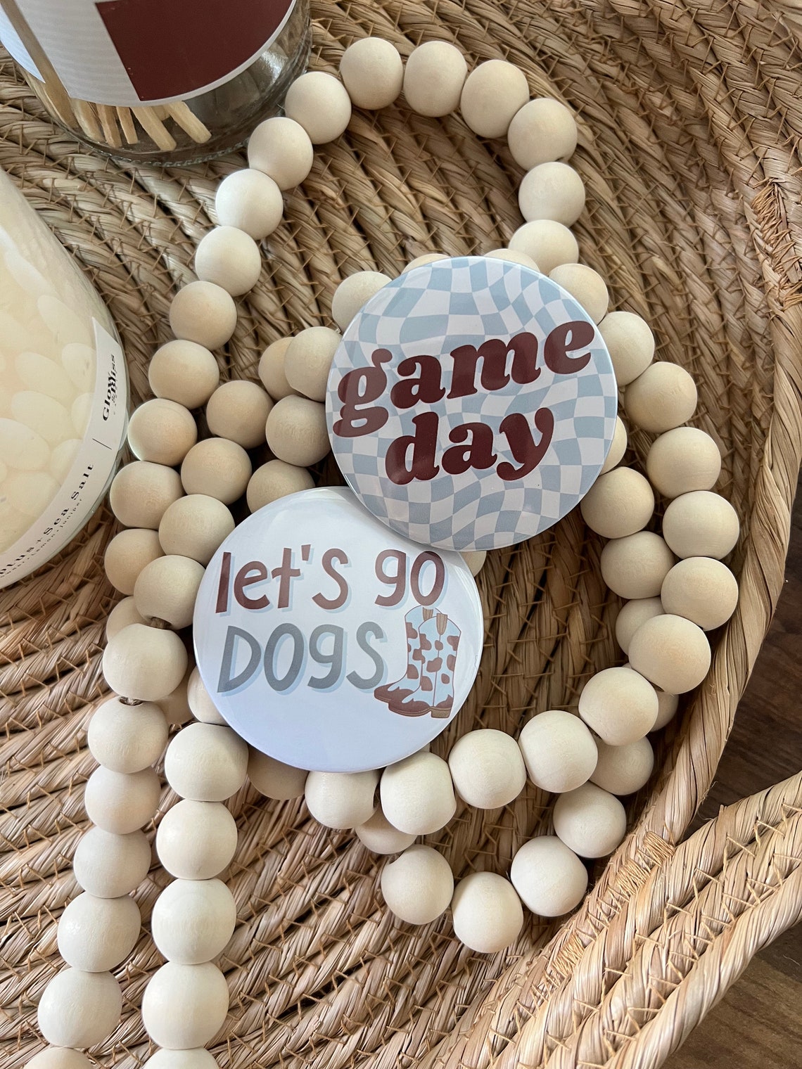 Let's Go Dogs Game Day Button Mississippi State - Etsy