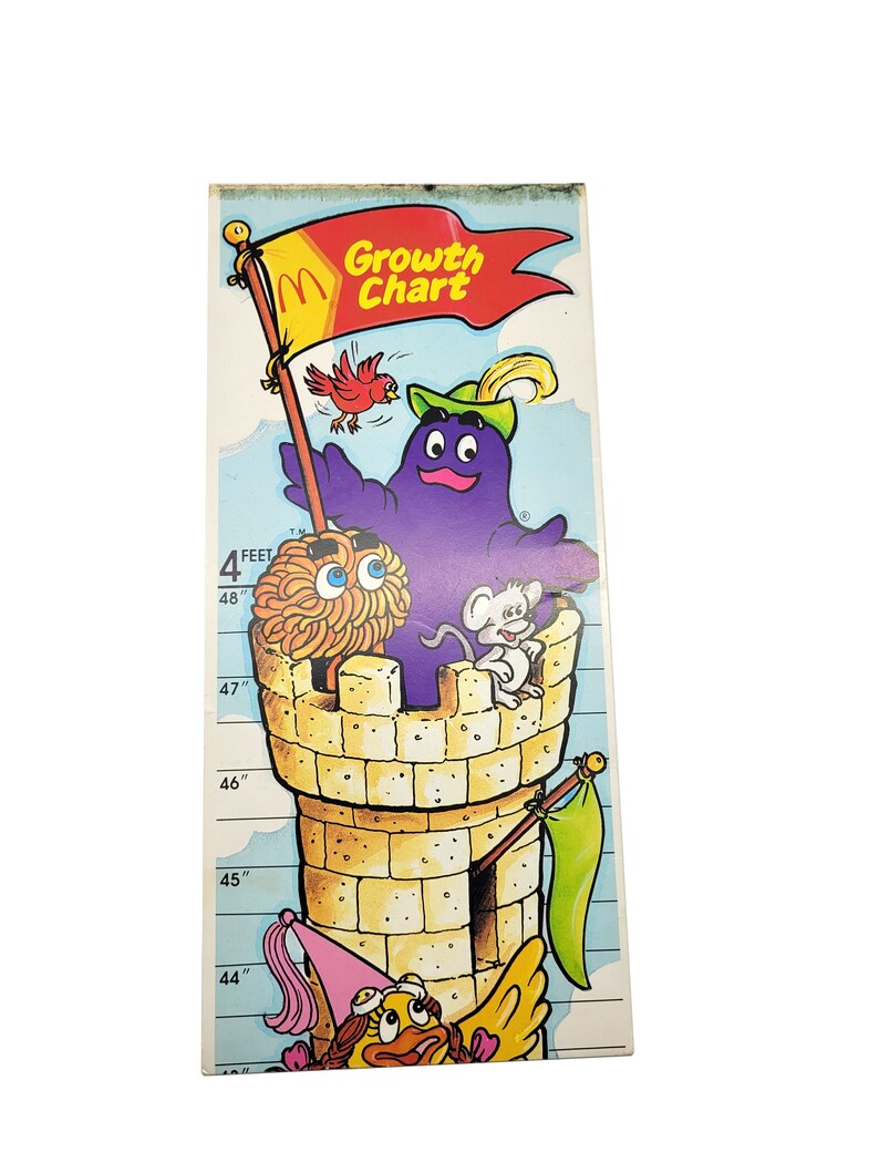 Vintage Mcdonald's Growth Chart RARE 1984 Vintage - Etsy