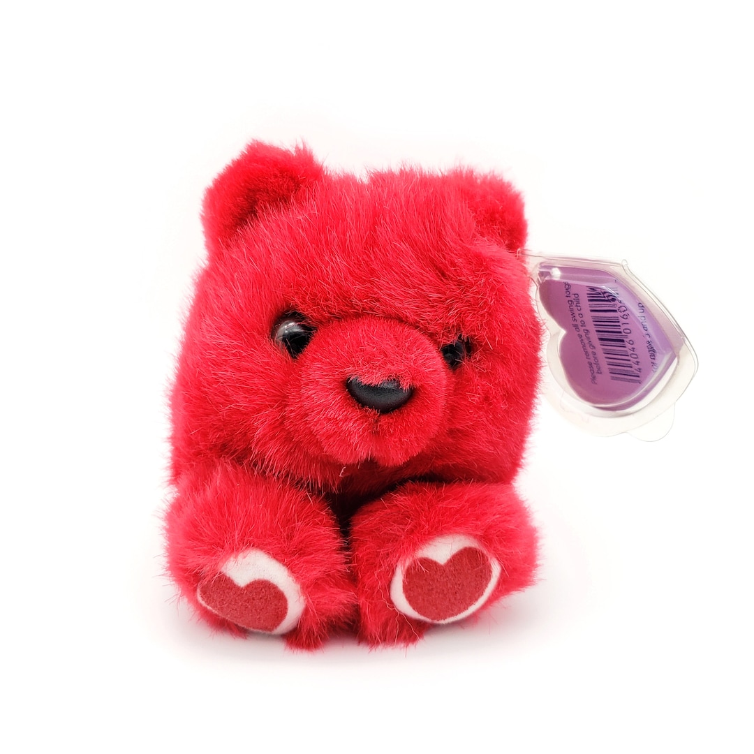Vintage 1994 Swibco Puffkins Kisses the Red Teddy Bear Plush Toy With ...