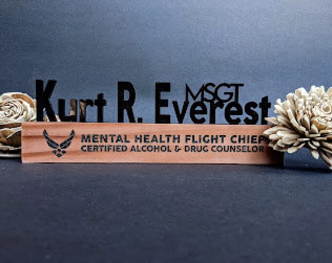 Military Desk Name Plate Customized - Etsy