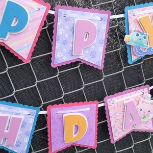 Personalized: Gabby's Dollhouse Birthday Banner Matching Name Banner ...