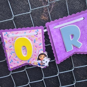 Personalized: Gabby's Dollhouse Birthday Banner Matching Name Banner ...