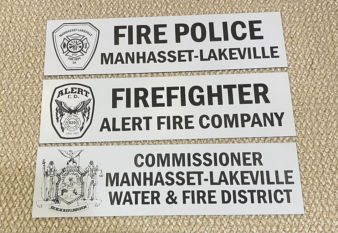 Vehicle Identification Placards Fire Department/clergy/official ...