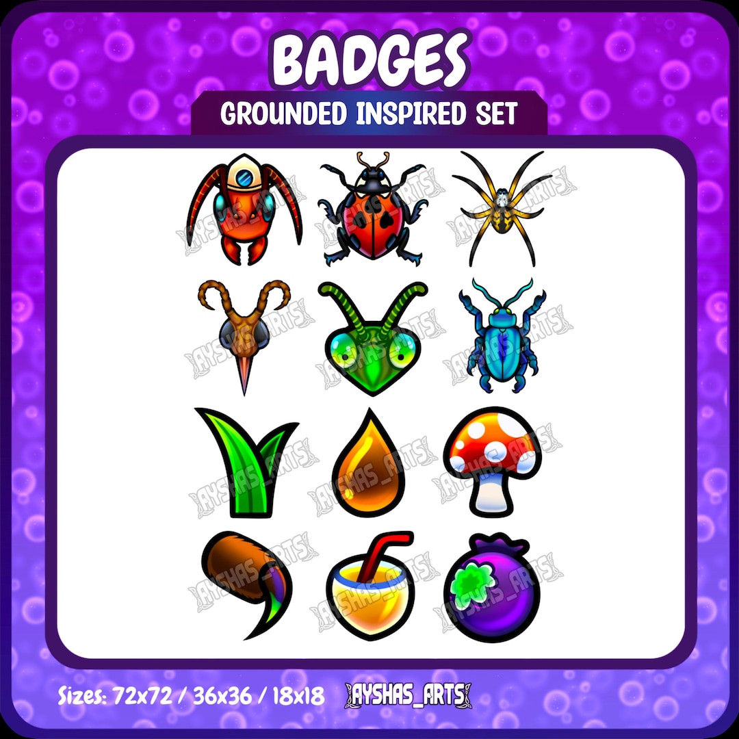 Grounded Inspired Sub Badge Pack | Insect Evolution Twitch Badges | Pay ...