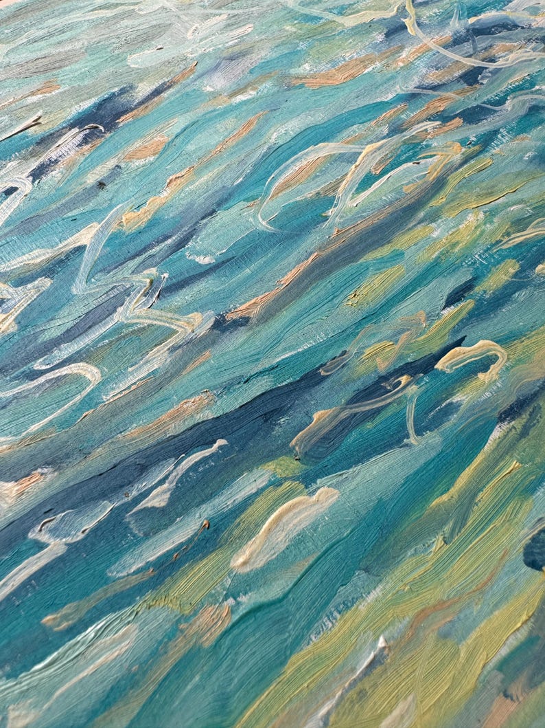 Original Oil Painting | Poolside | Plein Air Painting - Etsy