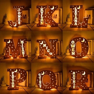 Personalized Initial Night Light for Kids | Custom Name Night Light - Etsy