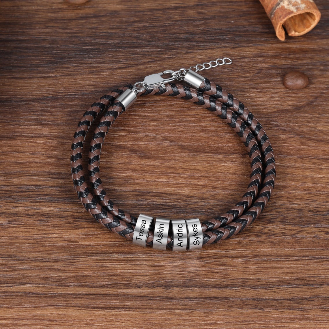 2-4 Multi-layer Brown Men's Bracelet| Gift for Him - Etsy