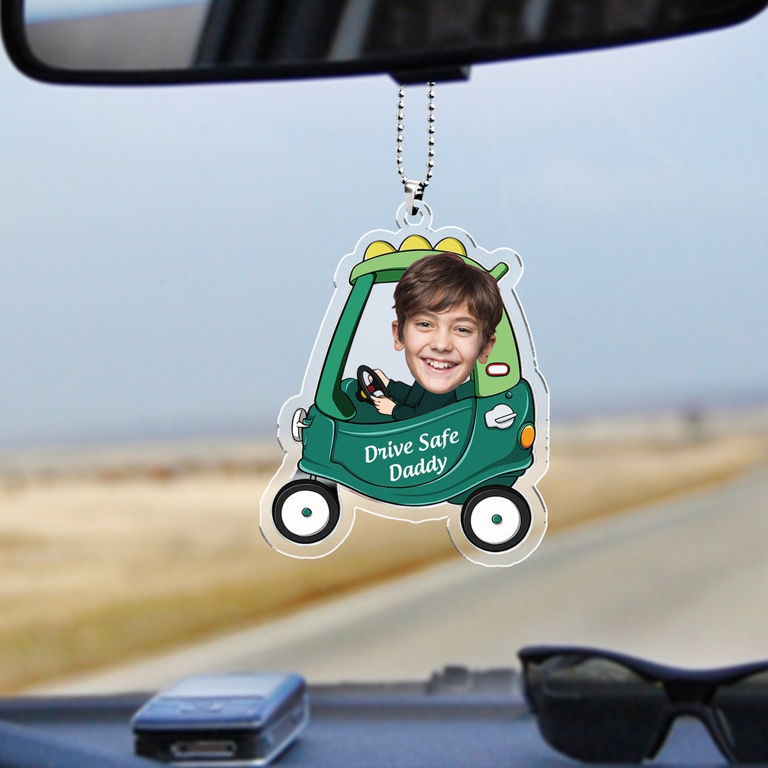 Father's Day Gift | Custom Photo Car Charm | Cute Car Accessories ...